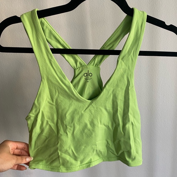 ALO Yoga | Tops | Alo Yoga Lime Green Workout Top | Poshmark